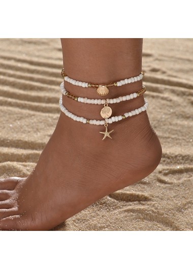 Shell Beige Plastic Starfish Anklet Set | Rotita.com - USD $11.98