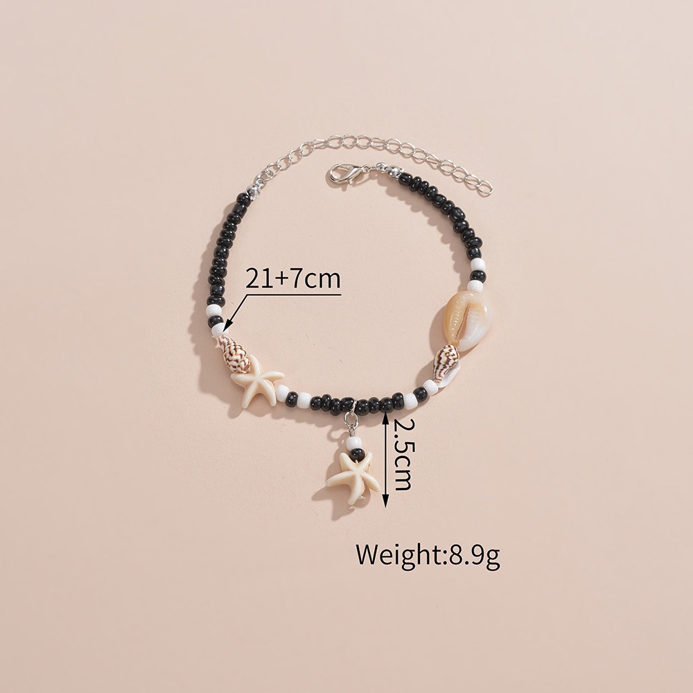 Black Color Star Polyresin Material Anklet | Rotita.com - USD $9.98