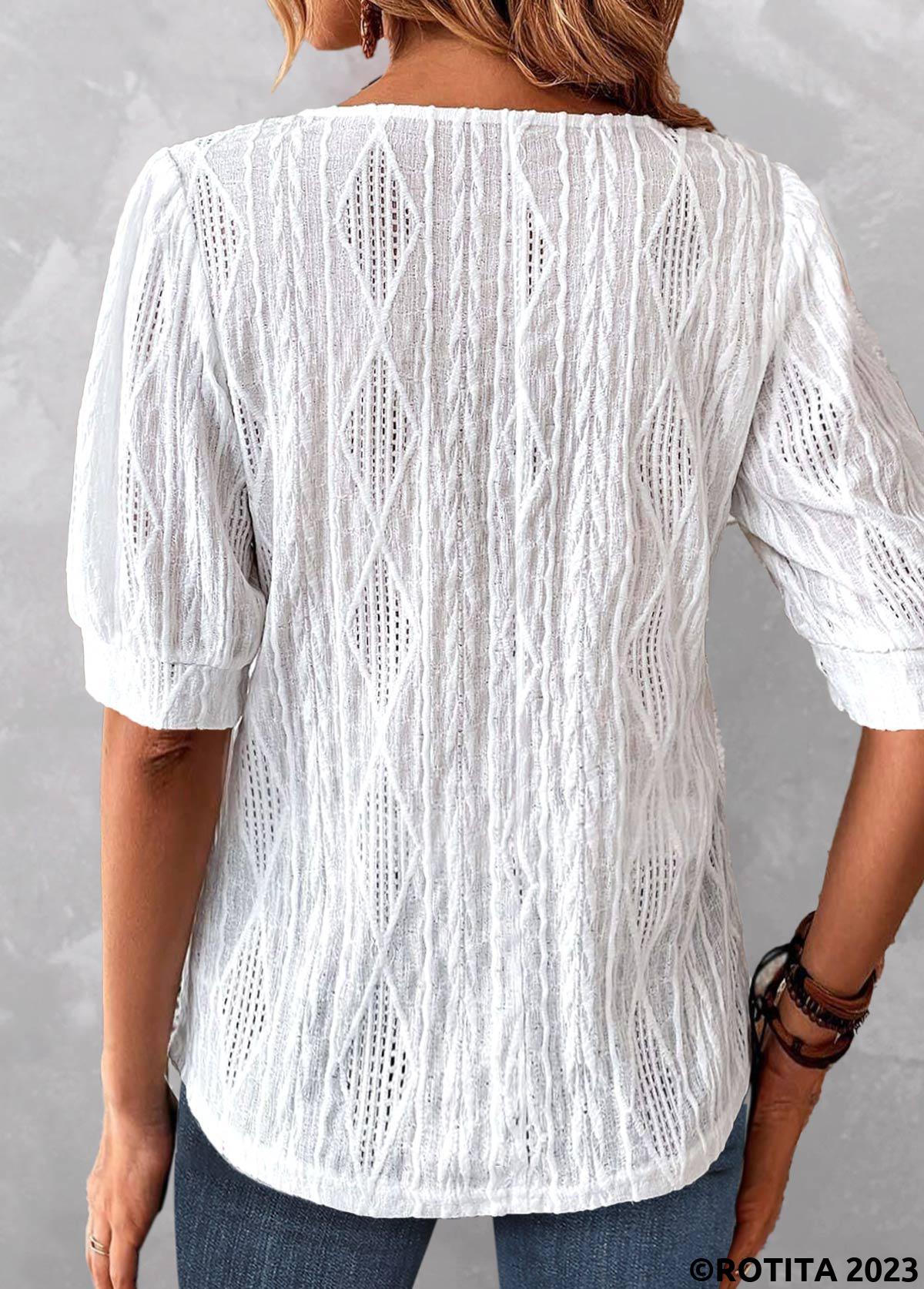 ROTITA Plus Size White Blouse | Rotita.com - USD $18.98